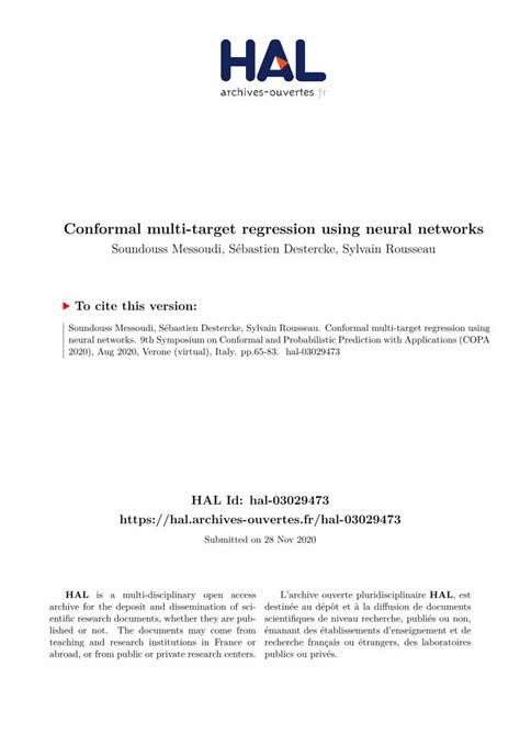 Pdf Conformal Multi Target Regression Using Neural Networks Dokumen Tips
