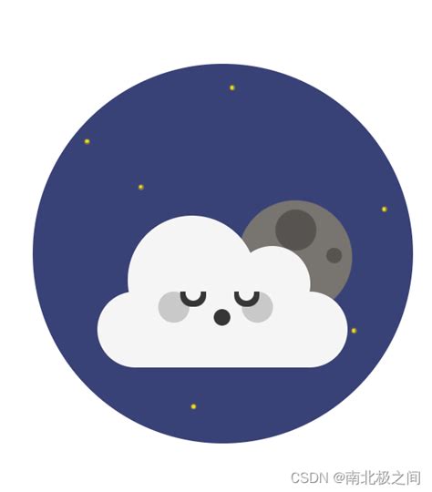 【前端实例代码】html5css3创建拟物风格昏昏欲睡的云朵动画网页效果~前端开发网页设计基础入门教程~适合初学者~超简单~前端 不規則雲