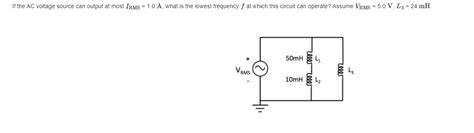 solved if the ac voltage source can output at most irms