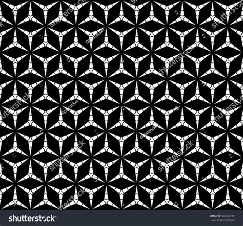 Vector Seamless Pattern Monochrome Repeat Triangular Stock Vector
