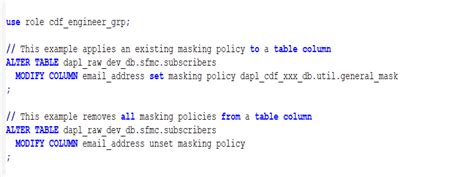 Manual Application Of Ddm Policy 2 Masking Configuration Embedded