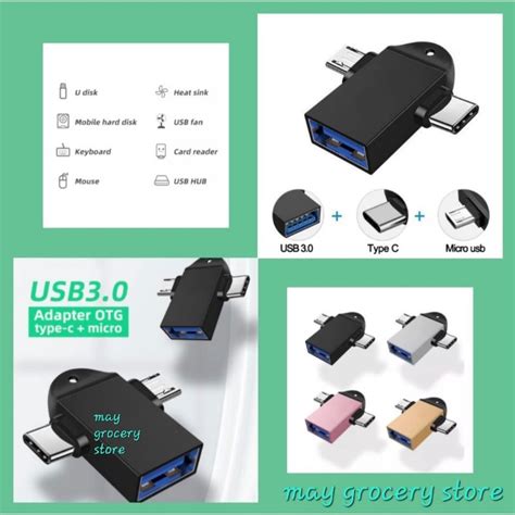 Jual Non Kabel Usb To Female Micro Type C Otg Otg In Micro Type C Shopee Indonesia