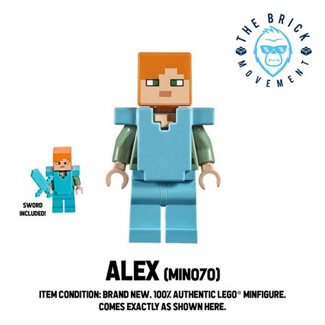 Lego Minecraft Alex Minifigure The Brick Movement