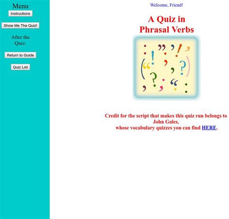 Guide To Grammar And Writing A Quiz In Phrasal Verbs Unknown Type For