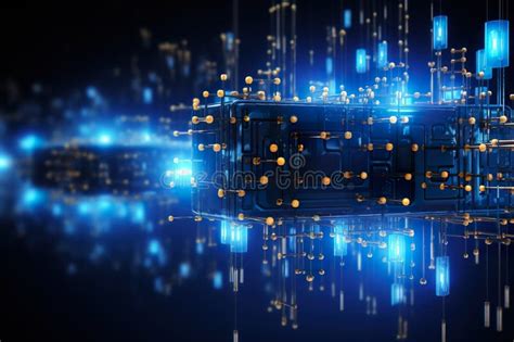 Virtual Binary Data Transfer In Network Abstract Background Stock Illustration Illustration Of