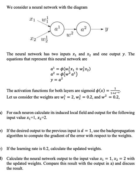 solved we consider a neural network with the diagram the