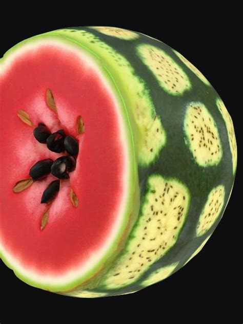 Xigua Fruit Download Free 3d Models Generated With Meshy Ai By Tooph