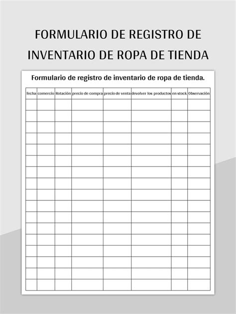 Collection Of Hojas De Inventario Para Imprimir Formato De Boletahoja De Inventario Para Imprimir