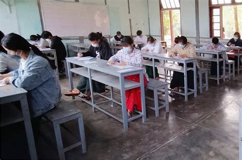 နမ့်ခမ်းမြို့၌ တက္ကသိုလ်ဝင်တန်းစာမေးပွဲ ဆဋ္ဌမနေ့ ဇီဝဗေဒနှင့် ဘောဂဗေဒဘာသာရပ်များဖြေဆို