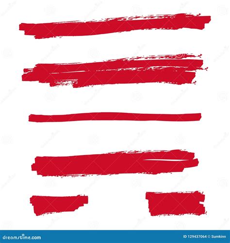 Red Highlighter Marker Stock Vector Illustration Of Scribble 129437064