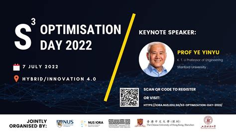 S3 Optimization Day 2022 Iora Institute Of Operations Research And Analytics