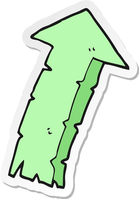 Sticker Of A Cartoon Arrow 10672170 Vector Art At Vecteezy