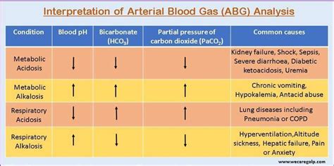 Abg Analysis Arterial Blood Gas Test We Care