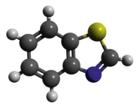 Benzothiazole A Structure B Model Ball And Stick Download Scientific Diagram