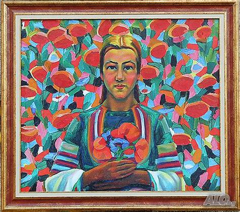 ”Селско момиче сред макове” Владимир Димитров ”Майстора” Картина Digital Art принт 72 C