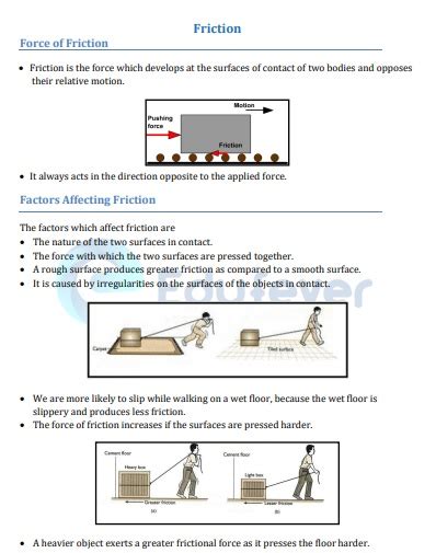 Class 8 Science Friction Question Answer Class 8 Science Friction Question Answer
