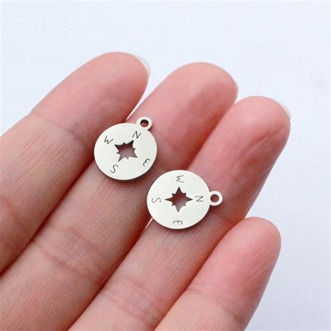 Compass Charm Etsy
