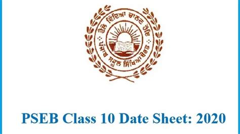 PSEB Th Date Sheet Released Pseb Ac In Check Punjab Board Th