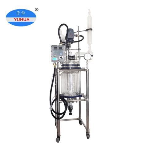 Ysf 20l Chemical Lab Jacketed Double Single Layer Reactor Glass Reactor
