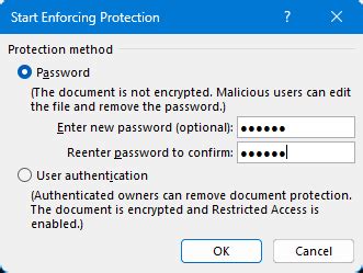 Using A Password To Protect A Word Document From Opening Or Editing