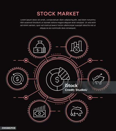 Stock Market Infographic Template Stock Illustration Download Image