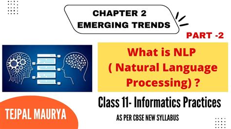 Class 11 Informatics Practices Chapter 2 Emerging Trends Part 2 Nlp
