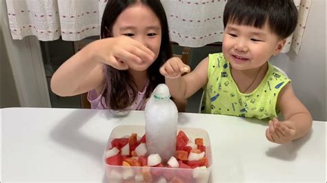 과일화채멘토스 만들기 Youtube