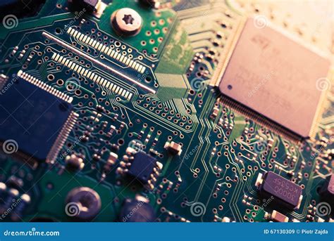 Circuit Board And Processor Stock Image Image Of Connect Industry 67130309