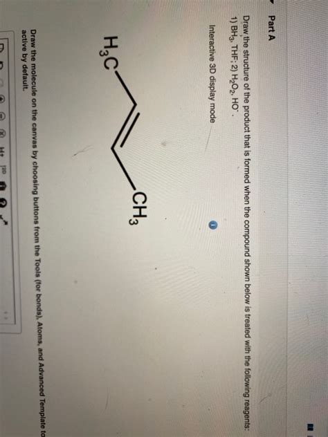 Solved Part A Draw The Structure Of The Product That Is
