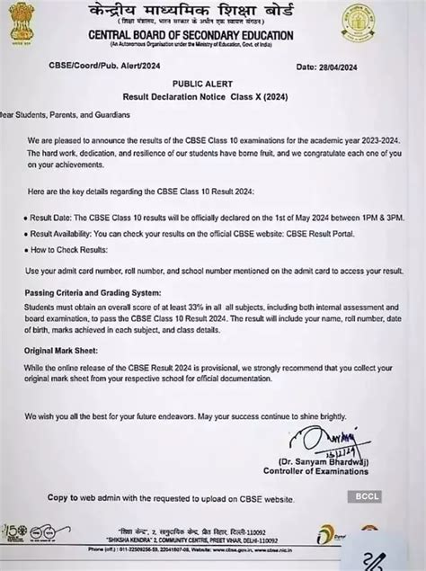 Cbse Result Cbse Class 10th Result 2024 Board Releases Important