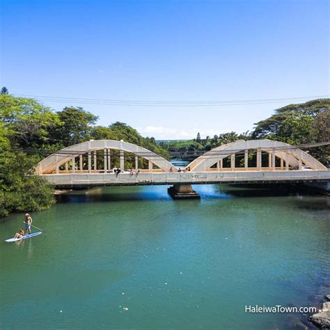 Iconic Haleiwa Rainbow Bridge On Oahus North Shore Hawaii Haleiwa Town
