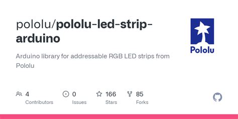 Github Pololu Pololu Led Strip Arduino Arduino Library For Addressable Rgb Led Strips From Pololu