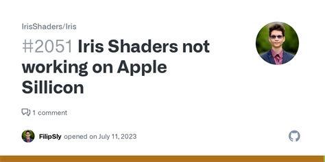 Iris Shaders Not Working On Apple Sillicon · Issue 2051 · Irisshaders