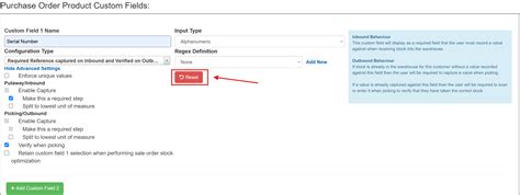 Setting Up Custom Fields For Purchase Order Products