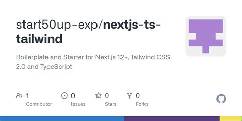 Github Start50up Expnextjs Ts Tailwind Boilerplate And Starter For