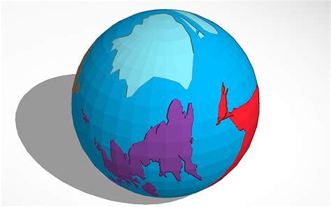 3d Design 3d Globe Earth Tinkercad