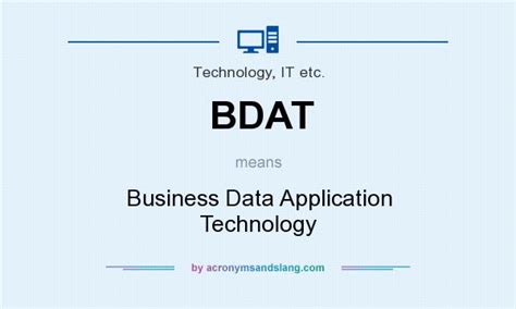 Bdat Business Data Application Technology In Technology It Etc By