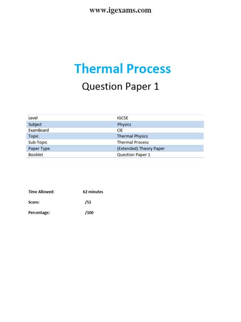 231 Thermal Processess Cie Igcse Physics Ext Theory Qp 1 Pdf 231 Thermal Processess Cie Igcse Physics Ext Theory Qp 1 Pdf