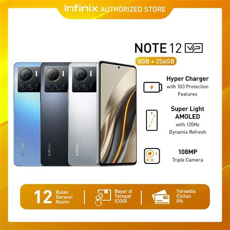 Jual Infinix Note 12 VIP NFC 8 256GB 120W Hyper Charge Blue Di Seller Infinix Authorized