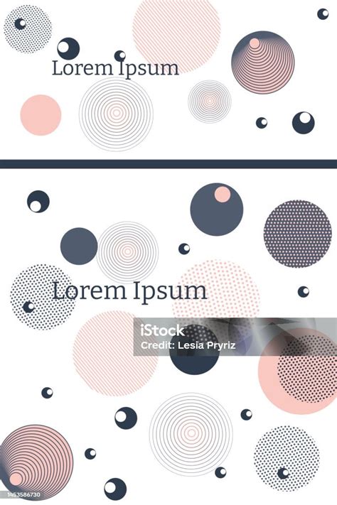 Modern Geometric Backgrounds From Circles With Space For Text Business Card Advertising Flyer