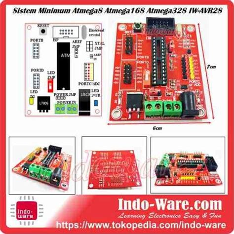 Jual Sistem Minimum Atmega8 Atmega168 Atmega328 Iw Avr28 Kota