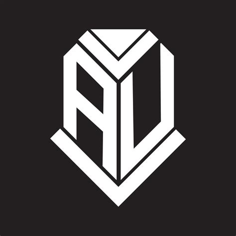 Au Letter Logo Design On Black Background Au Creative Initials Letter Logo Concept Au Letter