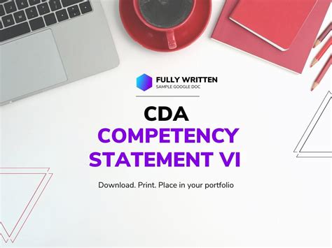 CDA Competency Statement VI Save Time Get Your Credential In No Time I Word Doc I For