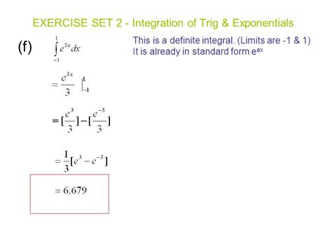 Integration Rules E Ax