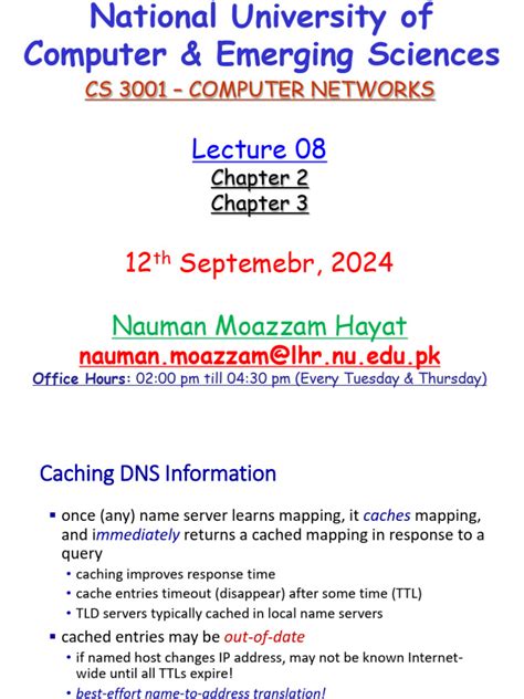 Lecture 08 Chapter 2 Chapter 3 12 Sep 2024 Pdf Domain Name