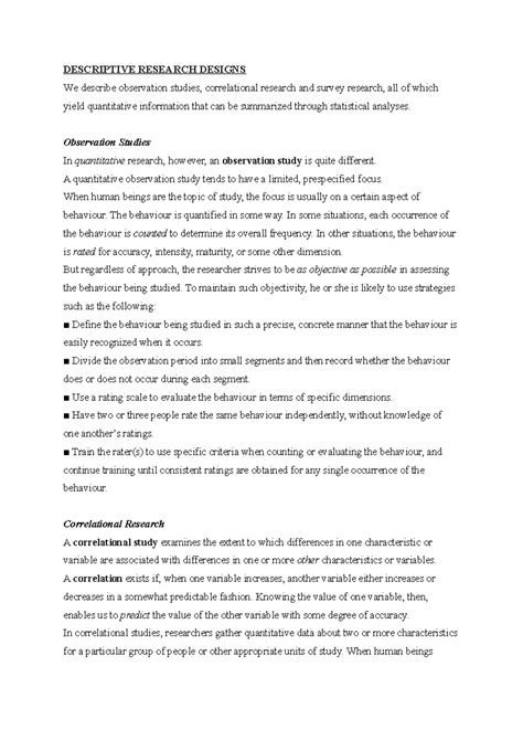 8 Descriptive Research Designs Descriptive Research Designs We