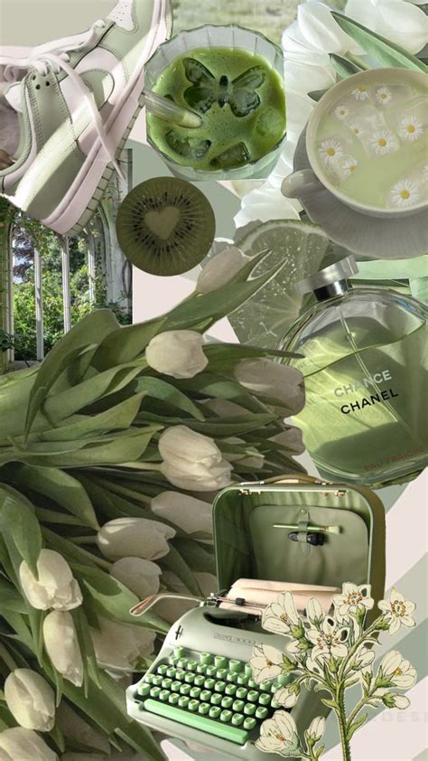 Mint Green Aesthetic Collage