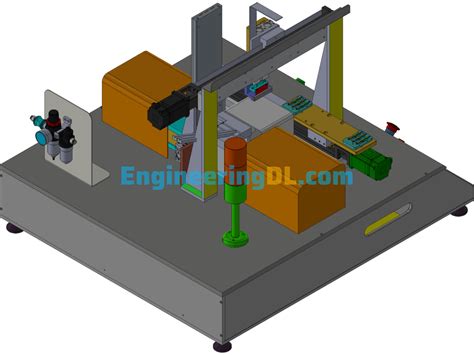 Product Push Together Assembly Equipment Creoproe 3d Exported Engineeringdl Free