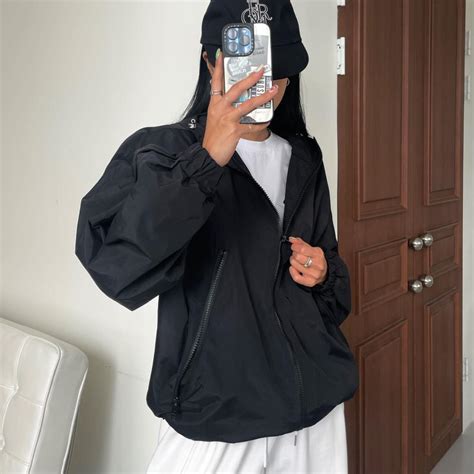 옷자락 여자 투웨이 후드집업 바람막이 나일론 가을 무지 점퍼