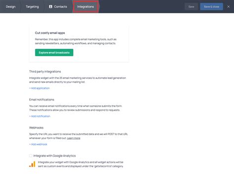 How To Integrate Widgets With Constant Contact Getsitecontrol